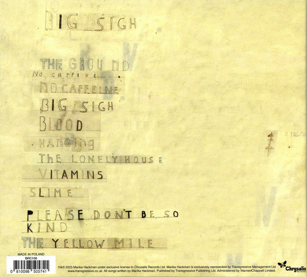 Marika Hackman // Big Sigh LP [COLOR/BLACK] / CD – Tobira Records