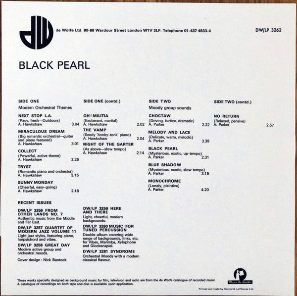 Alan Parker & Alan Hawkshaw // Black Pearl LP [COLOR] – Tobira Records