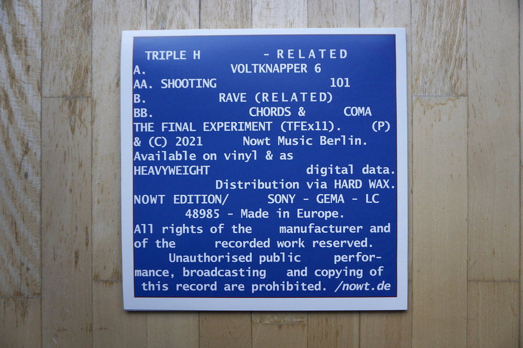 Triple H // Related 12inch – Tobira Records