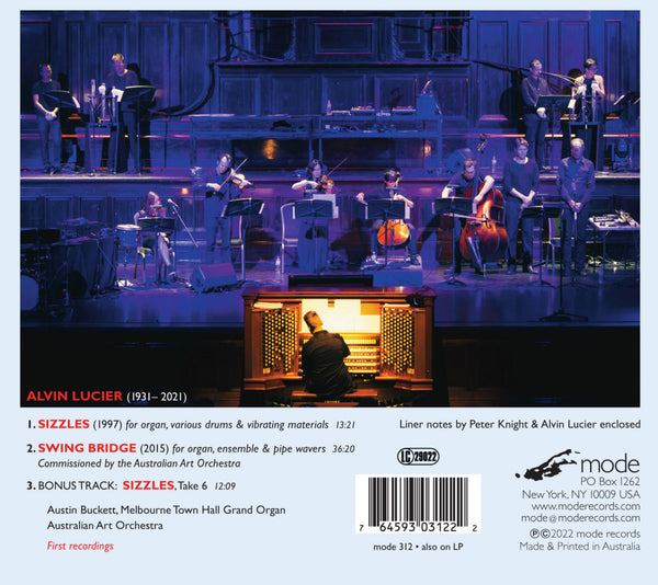 Alvin Lucier // Swing Bridge; Sizzles CD – Tobira Records