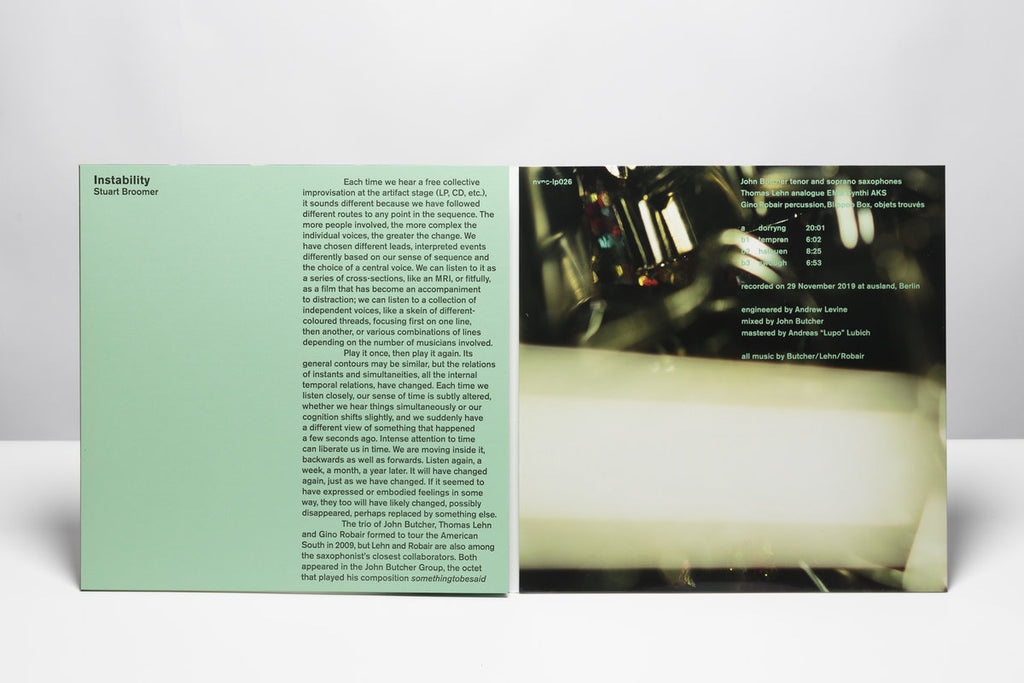 John Butcher, Thomas Lehn, Gino Robair // shaped & chased LP – Tobira ...